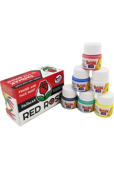 Red Rose Parmak ve Yüz Boyası 25 ml 6 Renk