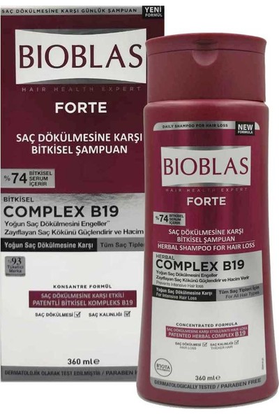 Bioblas Forte Saç Dökülmesine Karşı Bitkisel Şampuan 360 ml