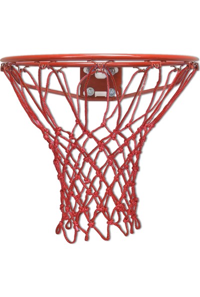 Özbek Basketbol Filesi 4mm Polys. Kırmızı - 2 Adet (Basketbol Pota Ağı)