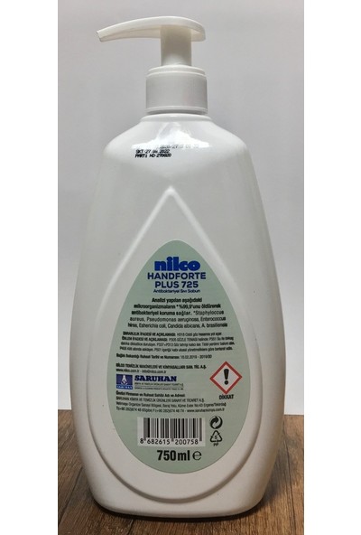 Nilco Handforte Plus 724 Antibakteriyel Sıvı El Sabunu Nilco Handforte Plus 724 Antibakteriyel Sıvı El Sabunu