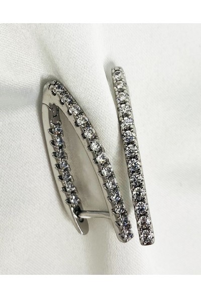 Bc Accessorize Zirkon Taşlı Üçgen Küpe