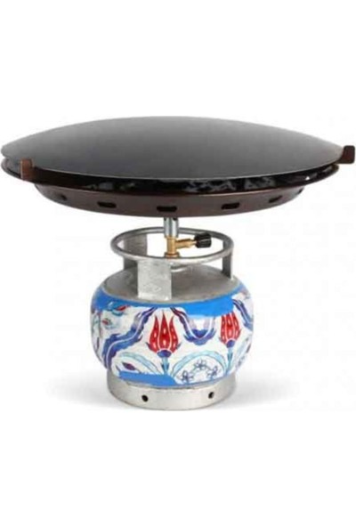 Gülsan Tüplü Sac 45 cm Tüp Üstü Katmer Kavurma Sacı Çift Fonksiyon