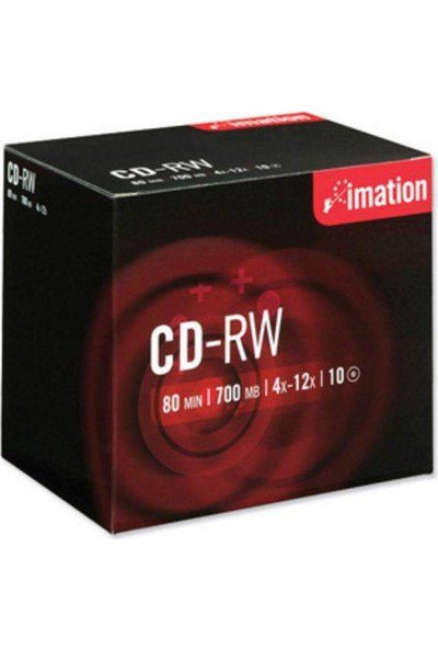 Imation Cd-Rw 700 MB 4-12X High Speed Kutulu 10LU Paket Imation Cd-Rw 700 MB 4-12X High Speed Kutulu 10LU Paket