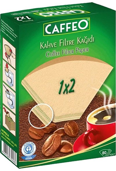 Caffeo 1 x 2 Kağıt Filtre 80'li Caffeo 1 x 2 Kağıt Filtre 80'li