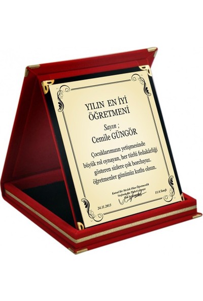 Hediye Sepeti Öğretmenler Gününe Özel Plaket - Yılın En Iyi Öğretmeni Hediye Sepeti Öğretmenler Gününe Özel Plaket - Yılın En Iyi Öğretmeni