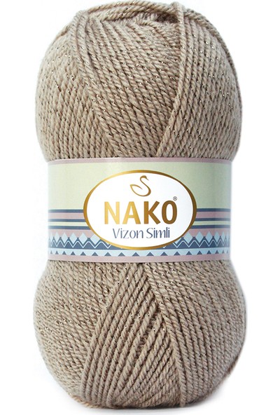 Nako Vizon Simli 257YR Sütlü Kahve Nako