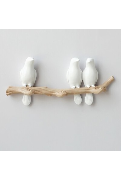 Cajuart Dekoratif Üçlü Modern Duvar Askılık Dal Üstünde Kuş Duvar Dekor Askı Cajuart Dekoratif Üçlü Modern Duvar Askılık Dal Üstünde Kuş Duvar Dekor Askı