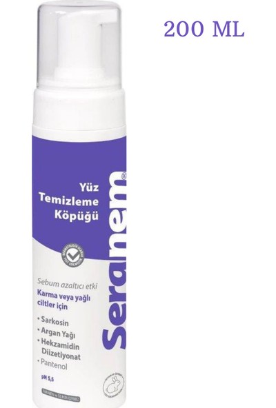 Seranem Karma ve Yağlı Ciltler Için Yüz Temizleme Köpüğü 200 ml