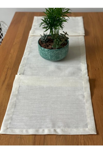 Vinebedding Mia Kırık Beyaz Runner 40 x 150CM Dertsiz, Leke Tutmaz Vinebedding Mia Kırık Beyaz Runner 40 x 150CM Dertsiz, Leke Tutmaz