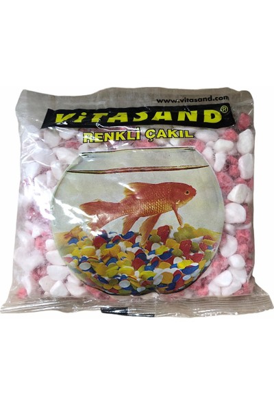 Vitasand Akvaryum ve Fanus Için Kırmızı Beyaz Çakıl Taşı Vitasand Akvaryum ve Fanus Için Kırmızı Beyaz Çakıl Taşı