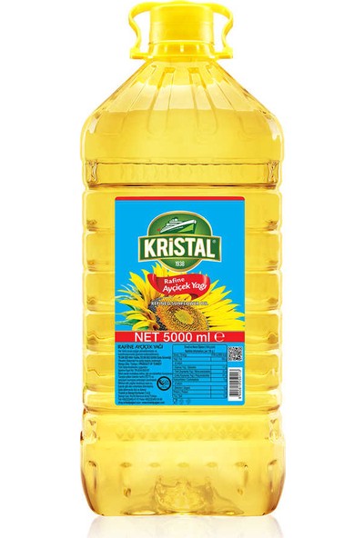 Kristal Rafine Ayçiçek Yağı Pet Şişe 5 Lt Kristal Rafine Ayçiçek Yağı Pet Şişe 5 Lt