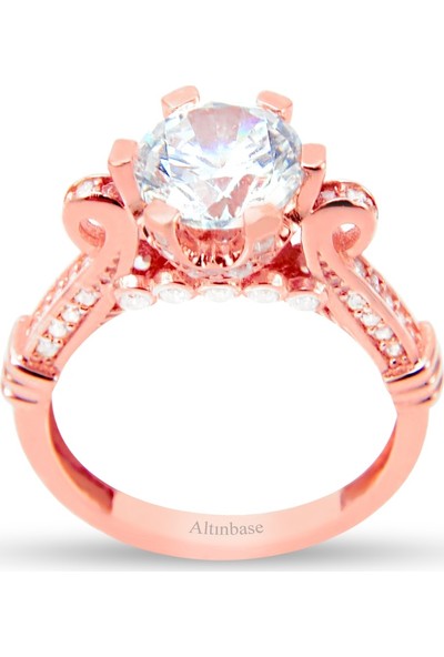 Lilarote Rose Tektaş Altın Yüzük