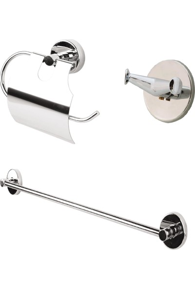 Kupp Banyo Takımı 3’lü Banyo Aksesuar Seti Krom Uzun Havluluk Kupp Banyo Takımı 3’lü Banyo Aksesuar Seti Krom Uzun Havluluk