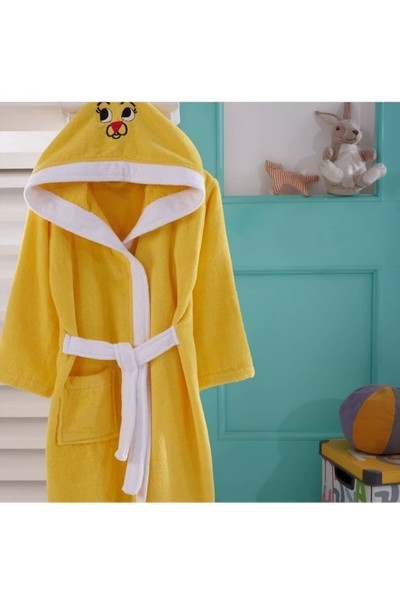 EN Home Kadife Nakışlı Çocuk Bornozu