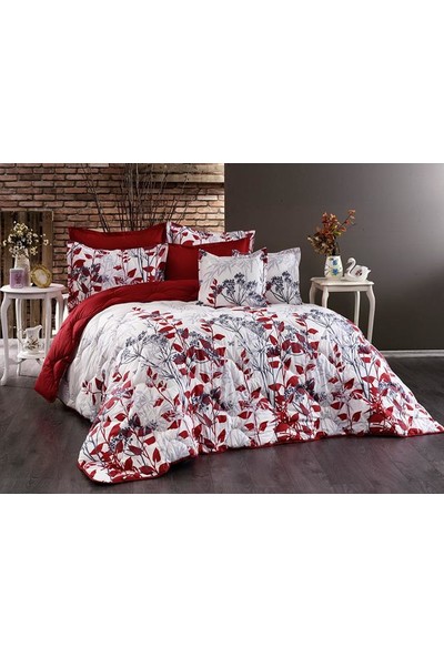 Moda Home Lupin Red %100 Pamuklu Çift Kişilik Uyku Seti