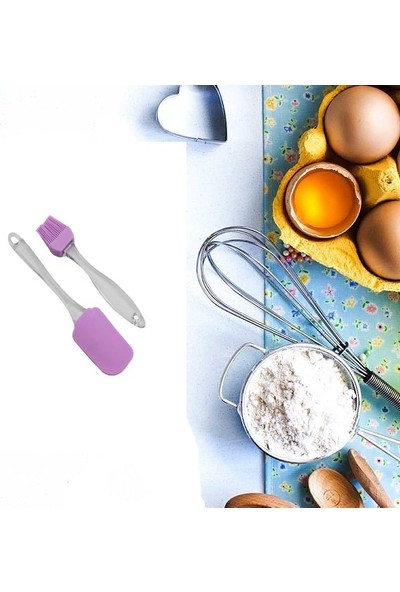 BLUE&SOUL Silikon Spatula ve Fırça Seti 2'li