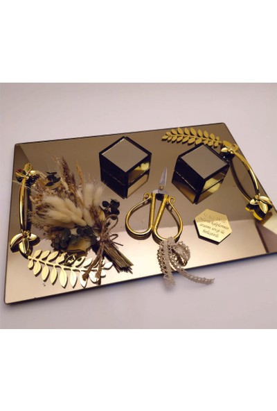 Naciden Bronz Söz Nişan Tepsisi