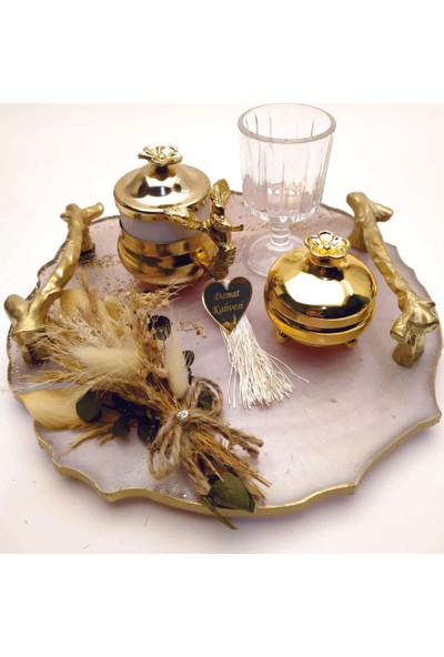 Naciden Epoksi Özel Tasarım Gold Damat Kahvesi Damat Fincanı