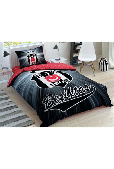 Taç Lisanslı Nevresim Takımı Tek Kişilik Beşiktaş Light Glow Taç Lisanslı Nevresim Takımı Tek Kişilik Beşiktaş Light Glow