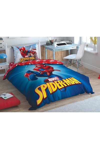 Taç Lisanslı Nevresim Takımı Tek Kişilik Spiderman Time To Move Taç Lisanslı Nevresim Takımı Tek Kişilik Spiderman Time To Move