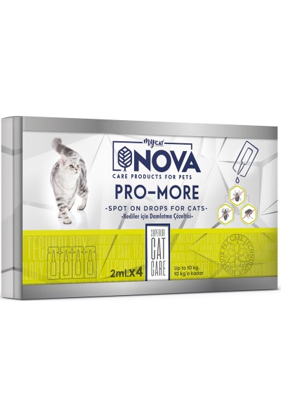 My Cat Nova Kedi Ense Damlası (2ml*4 Adet) 10KG'A Kadar My Cat Nova Kedi Ense Damlası (2ml*4 Adet) 10KG'A Kadar