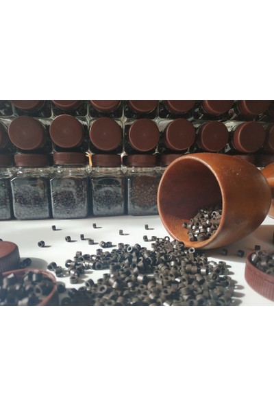 Cosmetics Deppo Silikonlu Saç Kaynak Boncuğu (1.000 Adet) Koyu Kahve No.3