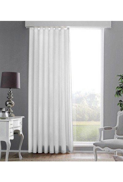 Beyaz Saten Güneşlik Perde