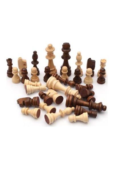 Masho Trend Büyük Boy Ahşap Satranç Taşı - 9 cm Şah Taş Masho Trend Büyük Boy Ahşap Satranç Taşı - 9 cm Şah Taş