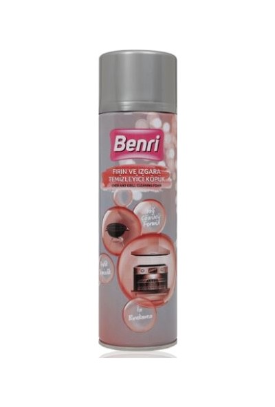 Benri Fırın ve Izgara Temizleyici Köpük 500 ml Benri Fırın ve Izgara Temizleyici Köpük 500 ml