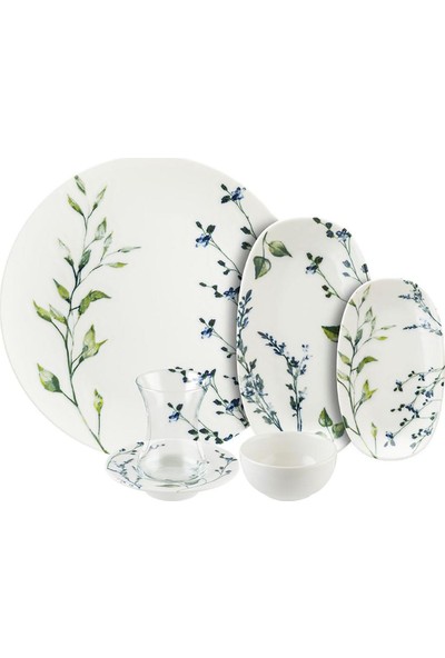 Bonna Porselen Bonna Por. Lavander Pino 26 Parça Kahvaltı Seti