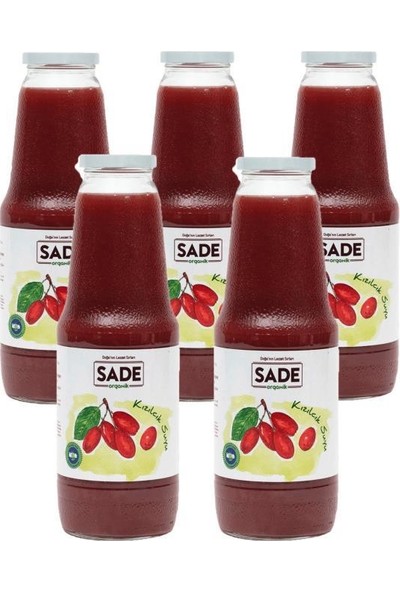 Sade Organik Kızılcık Suyu 5X1000 ml Sade Organik Kızılcık Suyu 5X1000 ml