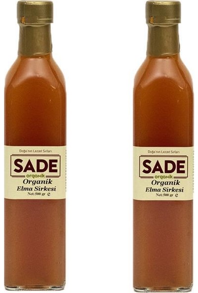 Sade Organik Elma Sirkesi 2X500 ml