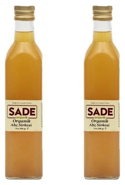 Sade Organik Alıç Sirkesi 2X500 ml