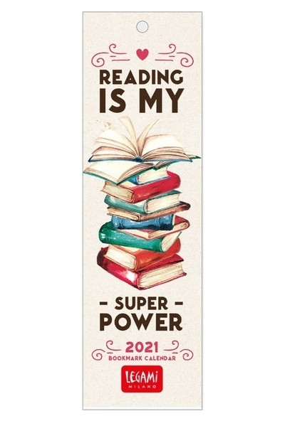 Legami Ayraç Takvim 2021 Readıng Is My Super Power 5,5 x 18 cm Legami Ayraç Takvim 2021 Readıng Is My Super Power 5,5 x 18 cm