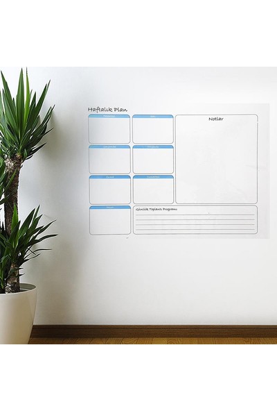 Buffer Haftalık Planlayıcı Manyetik Duvar Stickerı Takvim 100 cm x 60 cm Buffer Haftalık Planlayıcı Manyetik Duvar Stickerı Takvim 100 cm x 60 cm