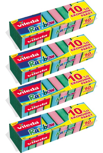 Vileda Rainbow Sünger 10'lu x 4 Adet Vileda Rainbow Sünger 10'lu x 4 Adet