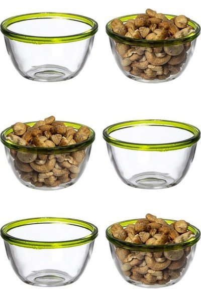 Herevin Altılı Yeşil Cam Kase Seti Herevin Altılı Yeşil Cam Kase Seti