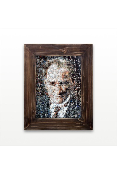 Plustablo Atatürk Portresi Ahşap Çerçeveli Kanvas Tablo Plustablo Atatürk Portresi Ahşap Çerçeveli Kanvas Tablo