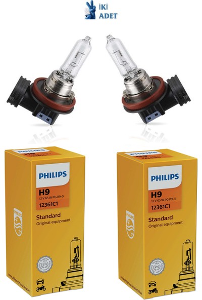 Philips H9 12v 65w Standart Ampul (Iki Adet) 12361 C1 Ean- 8711500475848 Philips H9 12v 65w Standart Ampul (Iki Adet) 12361 C1 Ean- 8711500475848