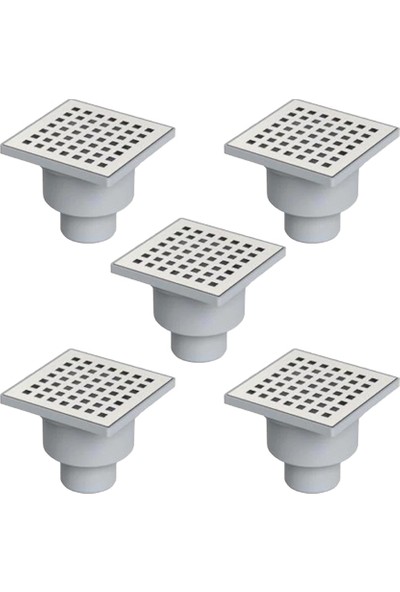 Maxiflow Line 10X10 Ø50 Alttan Çıkışlı Krom Izgaralı Yer Süzgeci 5 Adet Maxiflow Line 10X10 Ø50 Alttan Çıkışlı Krom Izgaralı Yer Süzgeci 5 Adet