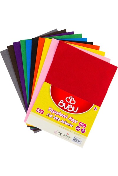Bu-Bu Yapışkanlı Keçe 20 x 30 cm 10'lu