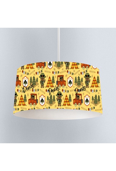 Trendy Goo Kişiye Özel Dijital Baskı Sarkıt Abajur 138