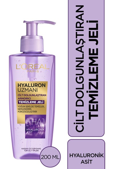 L'Oréal Paris Hyaluron Uzmanı Cilt Dolgunlaştıran Arındırıcı Temizleme Jeli L'Oréal Paris Hyaluron Uzmanı Cilt Dolgunlaştıran Arındırıcı Temizleme Jeli