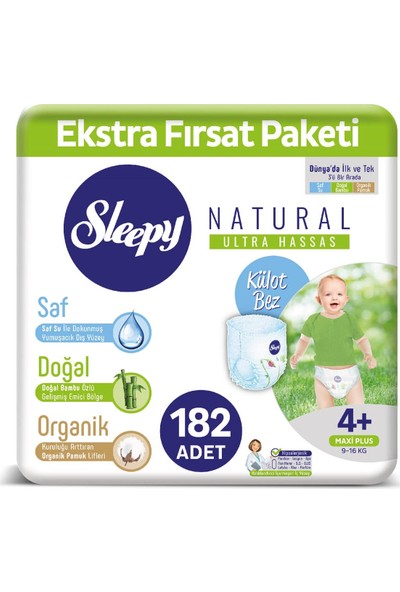 Sleepy Külot Bez 4+ Numara Max Plus Ekstra Fırsat Paket 9 - 16 Kg Sleepy Külot Bez 4+ Numara Max Plus Ekstra Fırsat Paket 9 - 16 Kg