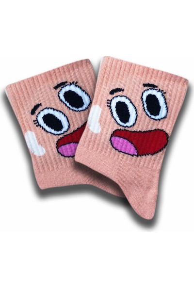 Lara Smile Face Turuncu Soket Çorap - Sft-1 Lara Smile Face Turuncu Soket Çorap - Sft-1