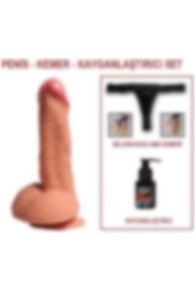Lilitu Shop 20 cm Belden Bağlamalı Çift Katmanlı Realistik Dildo Penis Set Lilitu Shop 20 cm Belden Bağlamalı Çift Katmanlı Realistik Dildo Penis Set