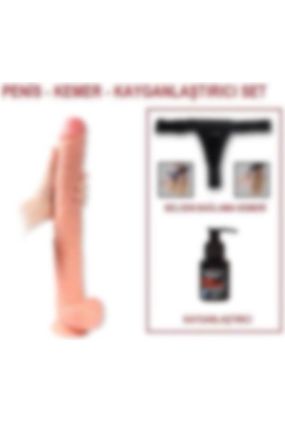 Lilitu Shop 43 cm Belden Bağlamalı Realistik Penis Gerçekçi Damarlı Dev Dildo Set Lilitu Shop 43 cm Belden Bağlamalı Realistik Penis Gerçekçi Damarlı Dev Dildo Set