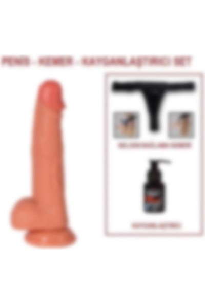 Lilitu Shop 21 cm Belden Bağlamalı Realistik Dildo Penis