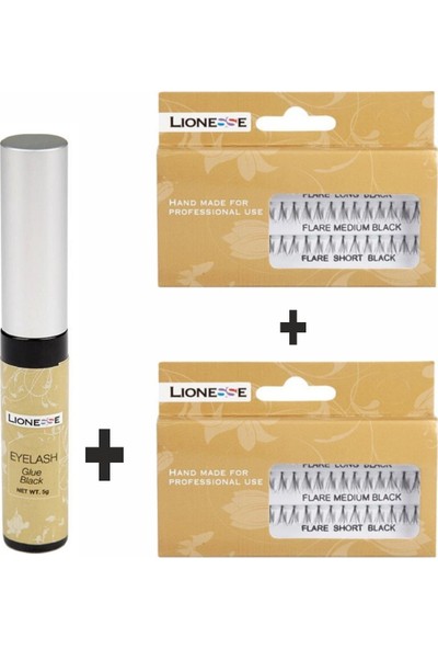 Lionesse Takma Kirpik 2 Det FL-723SML + 5 gr Kirpik Yapıştırıcısı