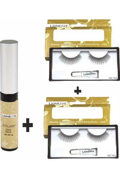 Lionesse Takma Kirpik Ne 703 + 5 gr Kirpik Yapıştırıcısı